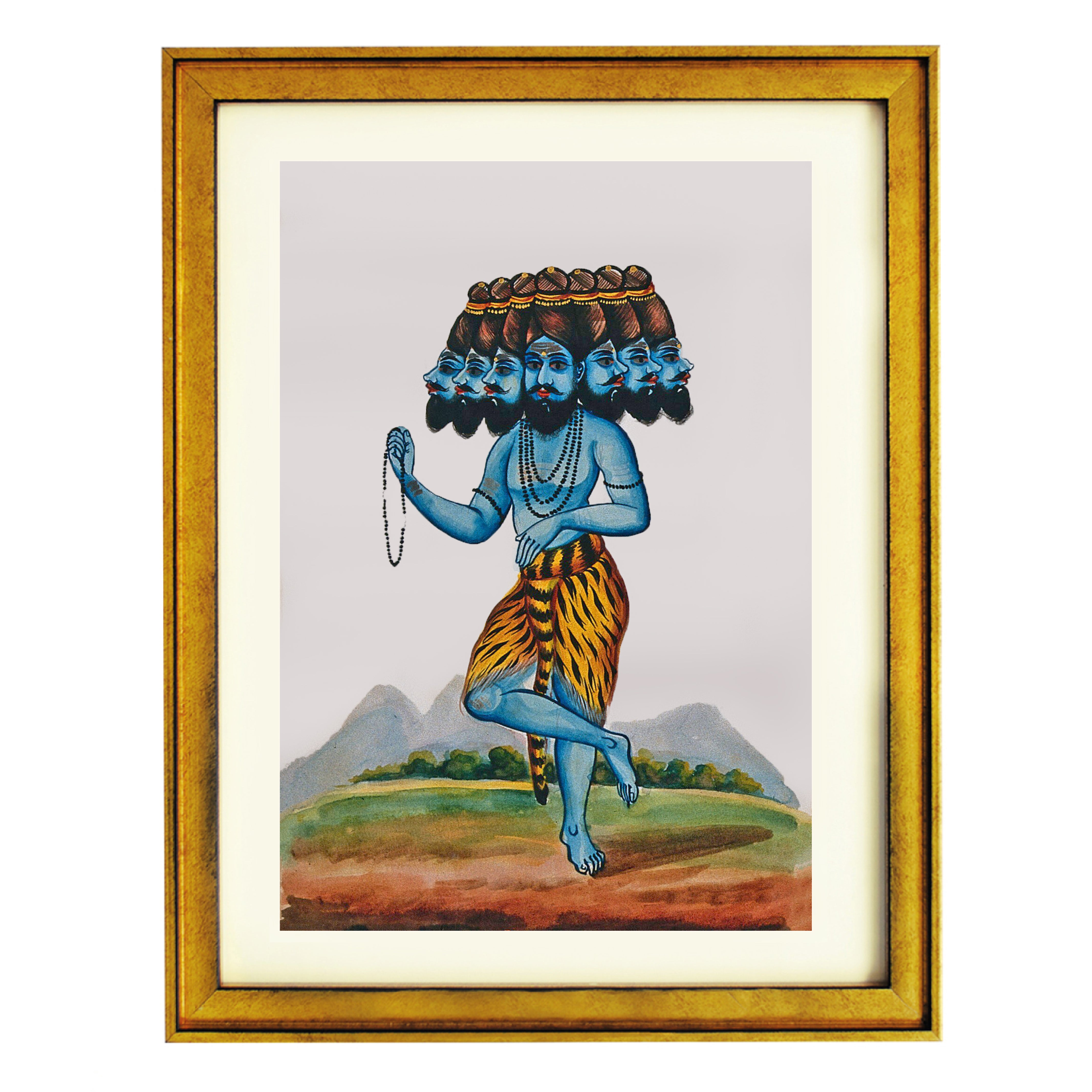 A rishi with seven heads standing on one foot Art Print – Ikka Dukka ...
