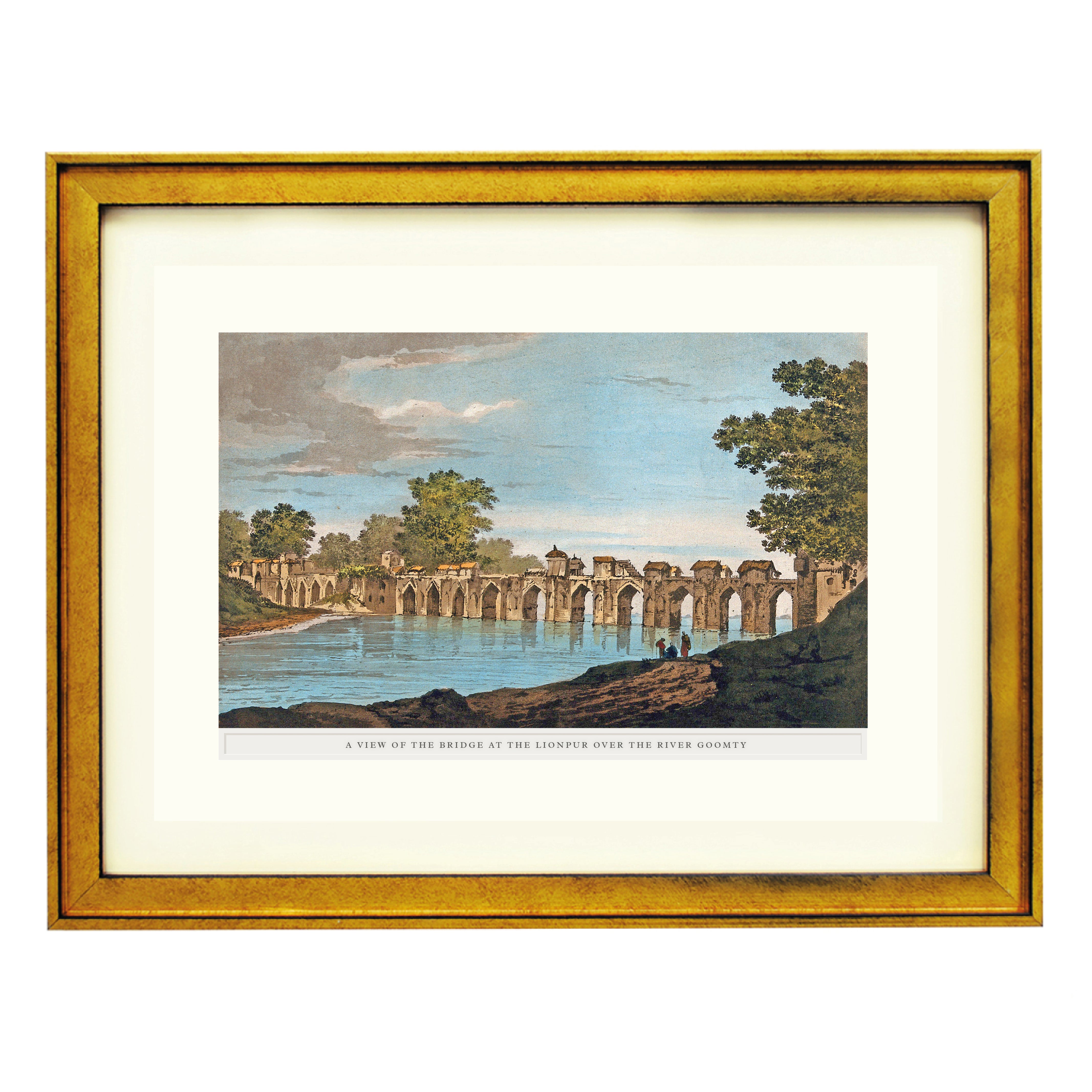 View of a Bridge over the river Gomati Art Print – Ikka Dukka Studio ...