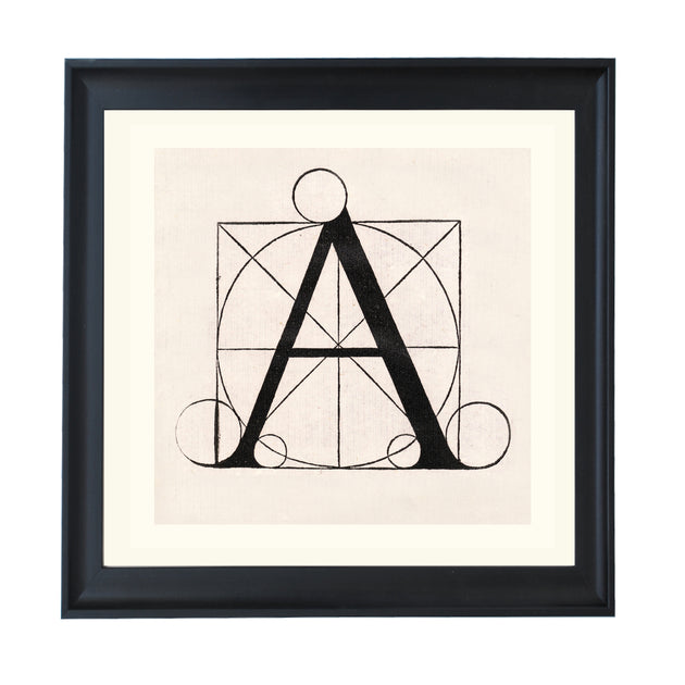 Architectural Letter A from De Divina Proportione by Leonardo da Vinci ...