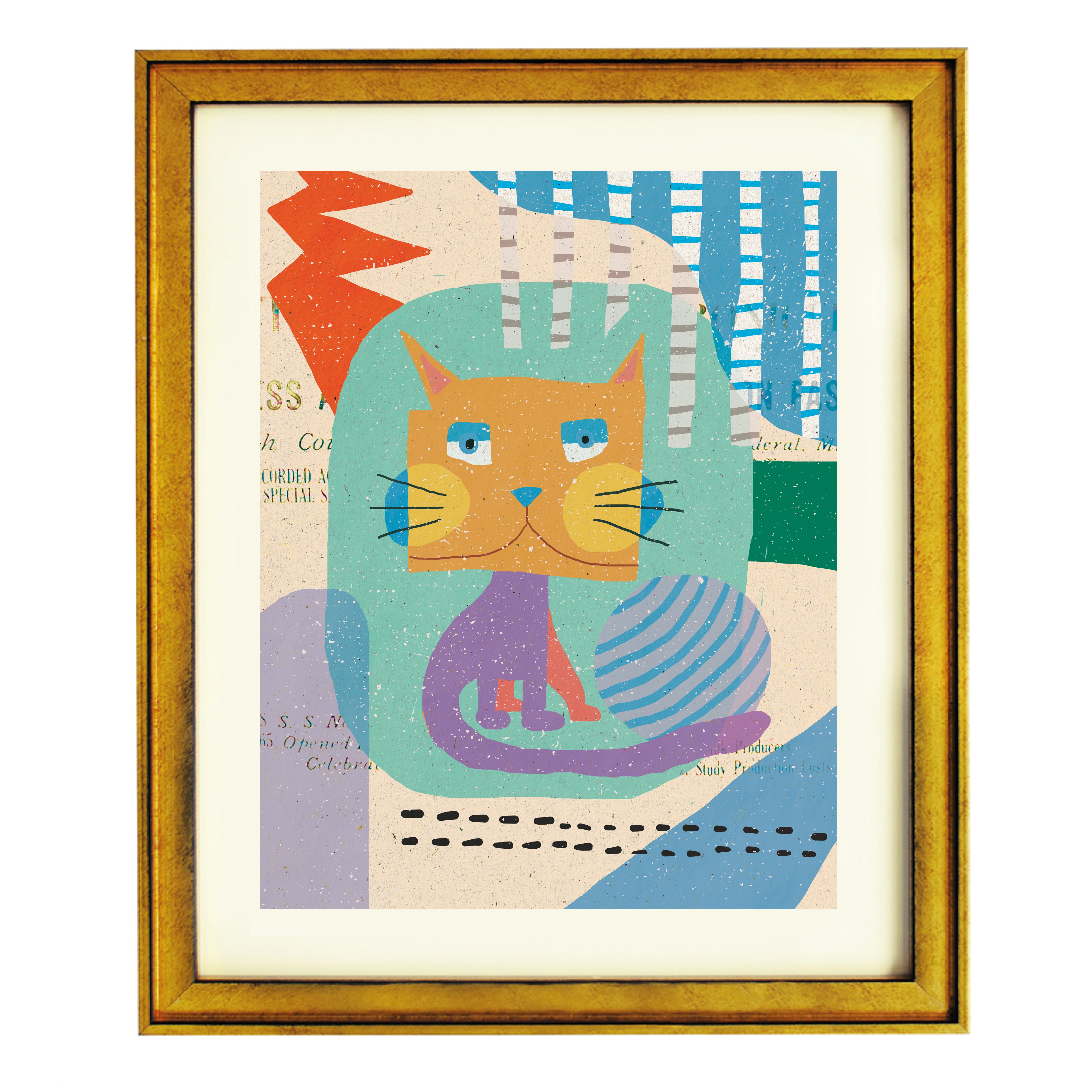 Fat Cheeks Cat Art Print – Ikka Dukka Studio Private Limited.