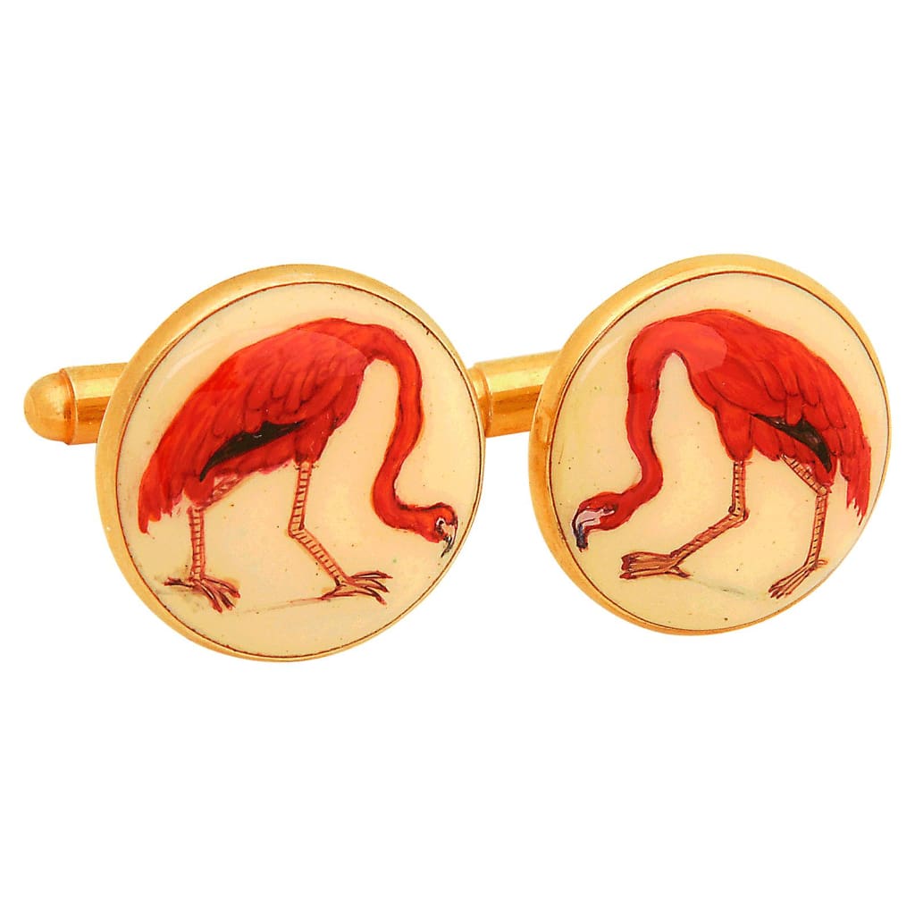 SIGNATURE FLAMINGO CUFFLINKS – Ikka Dukka Studio Private Limited.
